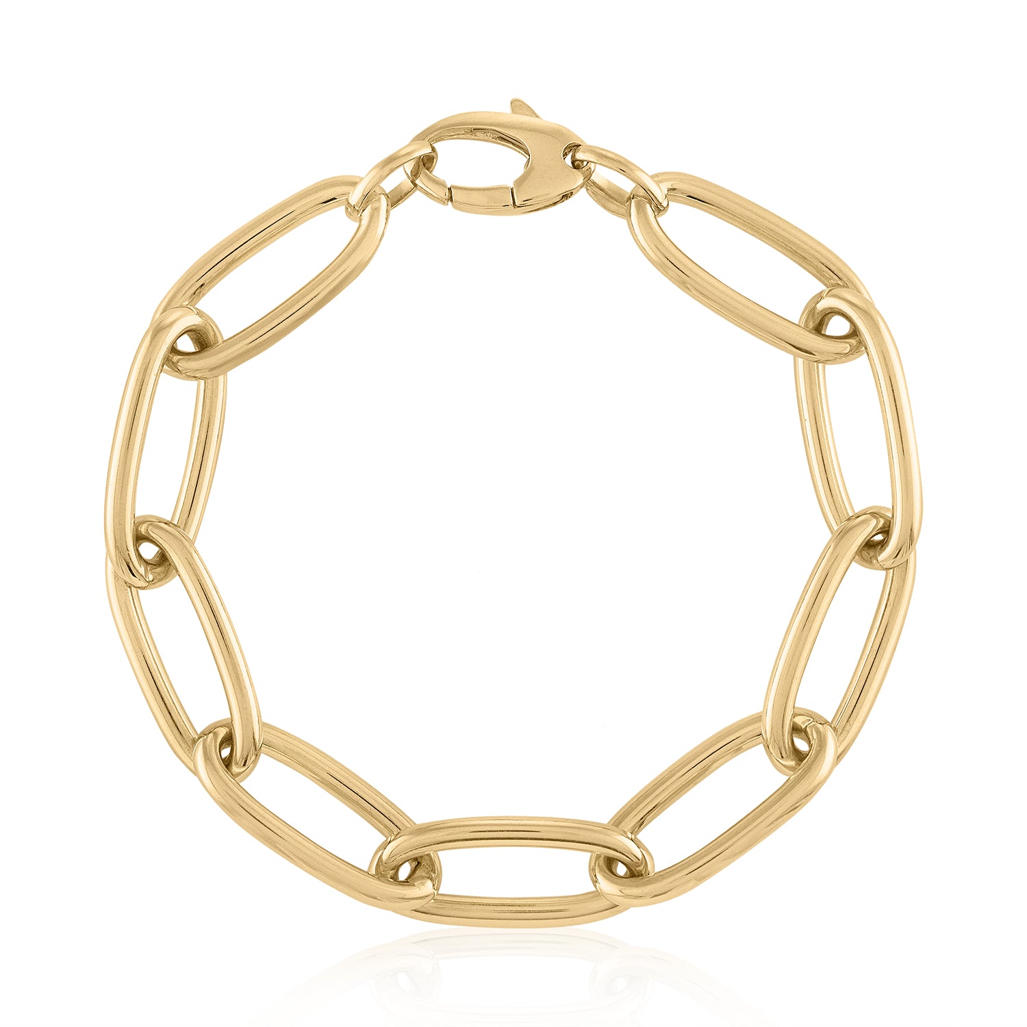 GOLD OVAL LINK BRACELET – Loriann Jewelry