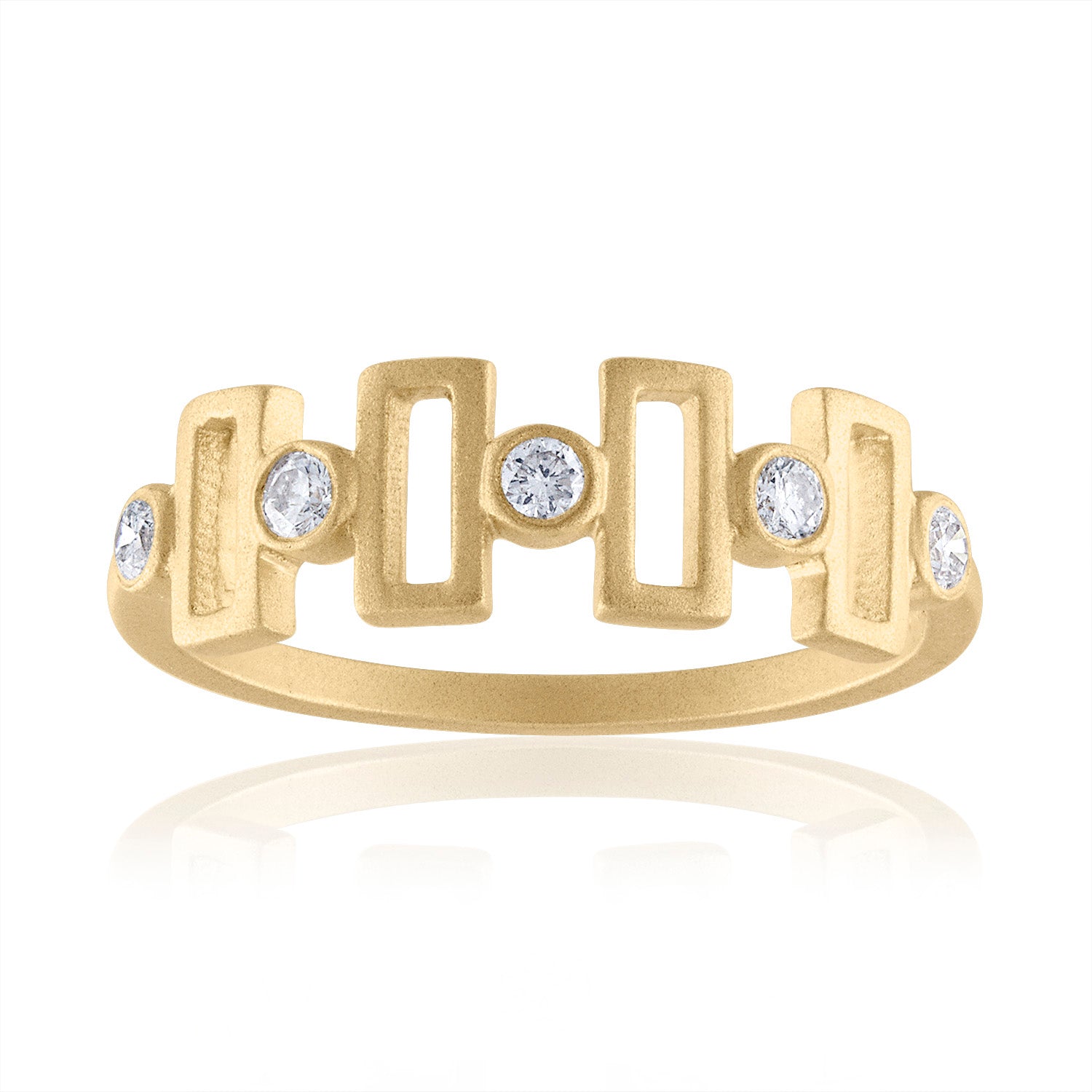 Gold Ring with Diamonds – Loriann Jewelry